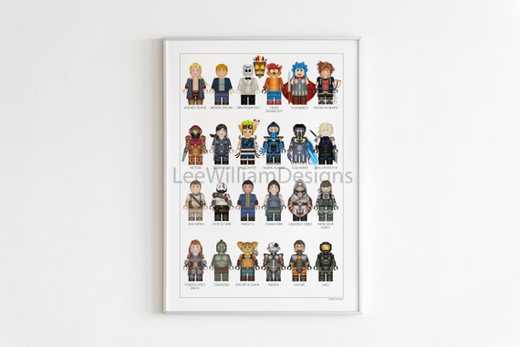 Popular Gaming Character Toy Figure Inspired Illustrated | Etsy