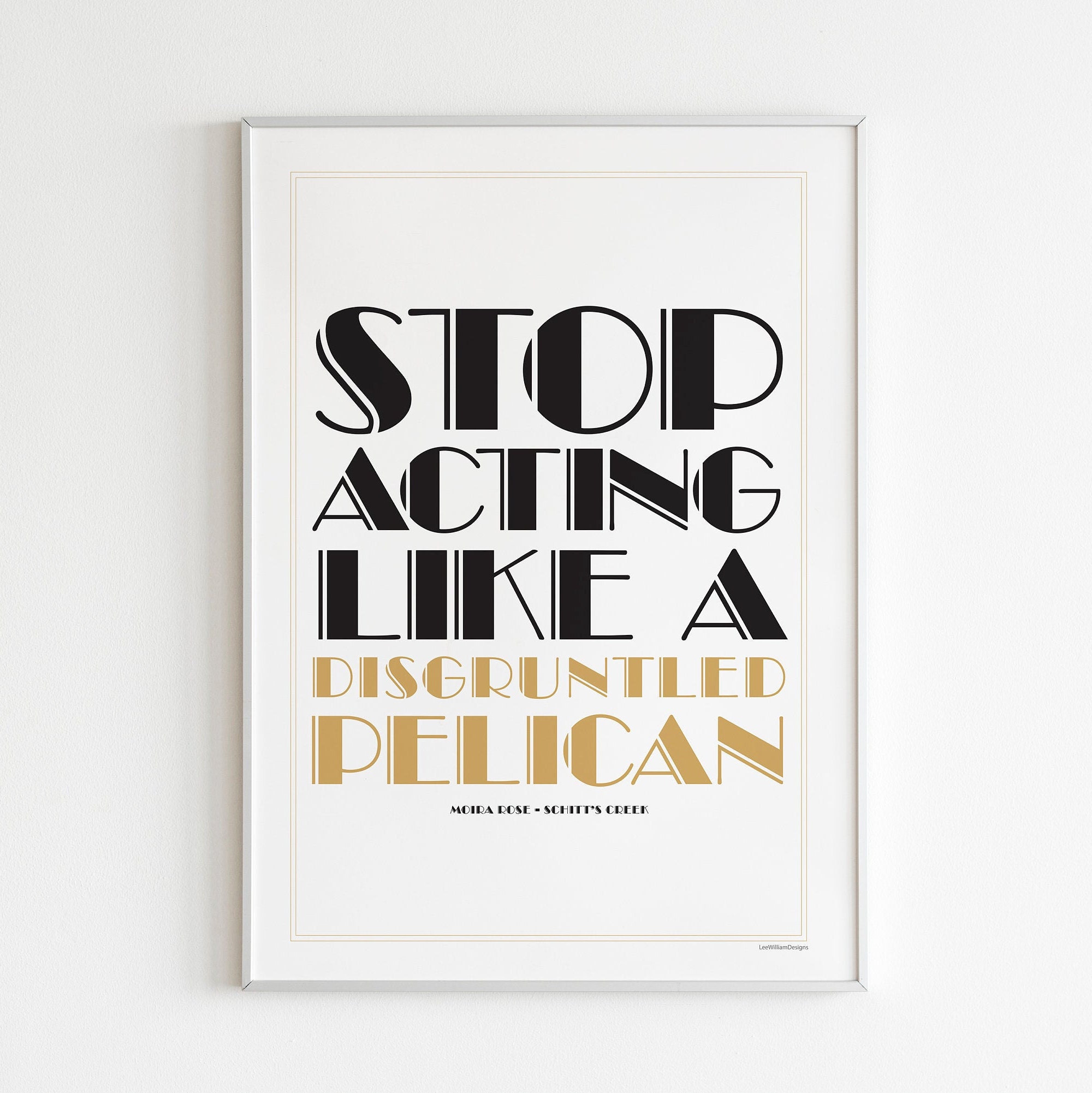 Schitt's Creek Moira Rose Disgruntled Pelican Quote Poster Art - Etsy