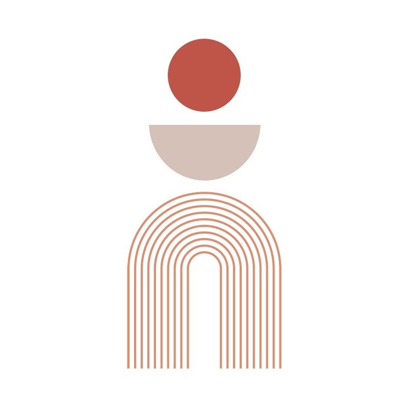 Abstract Shapes Lines Pattern Wall Sticker Decal - Etsy