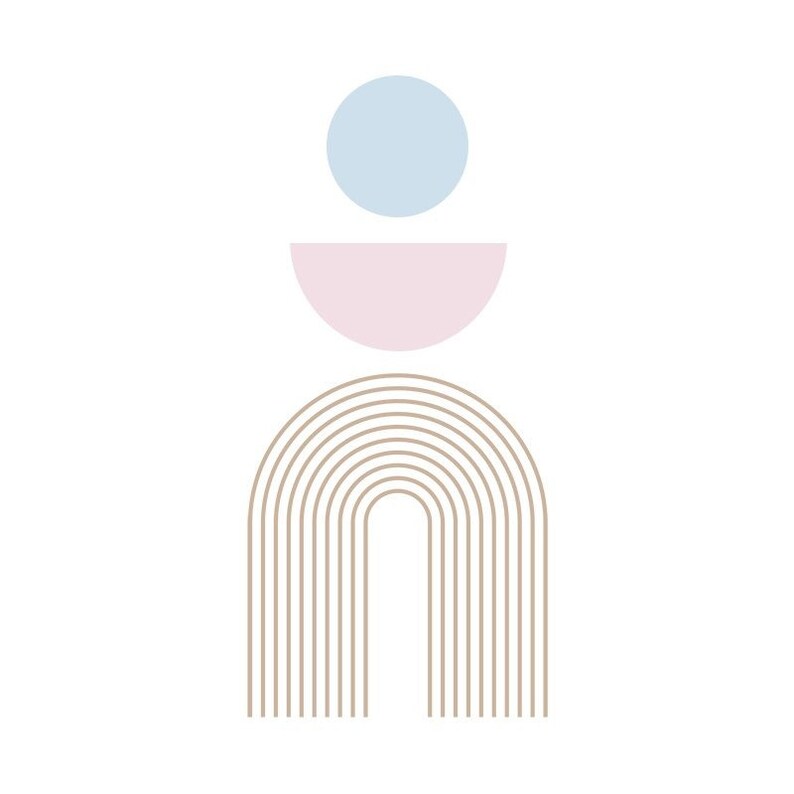 Abstract Shapes Lines Pattern Wall Sticker Decal - Etsy