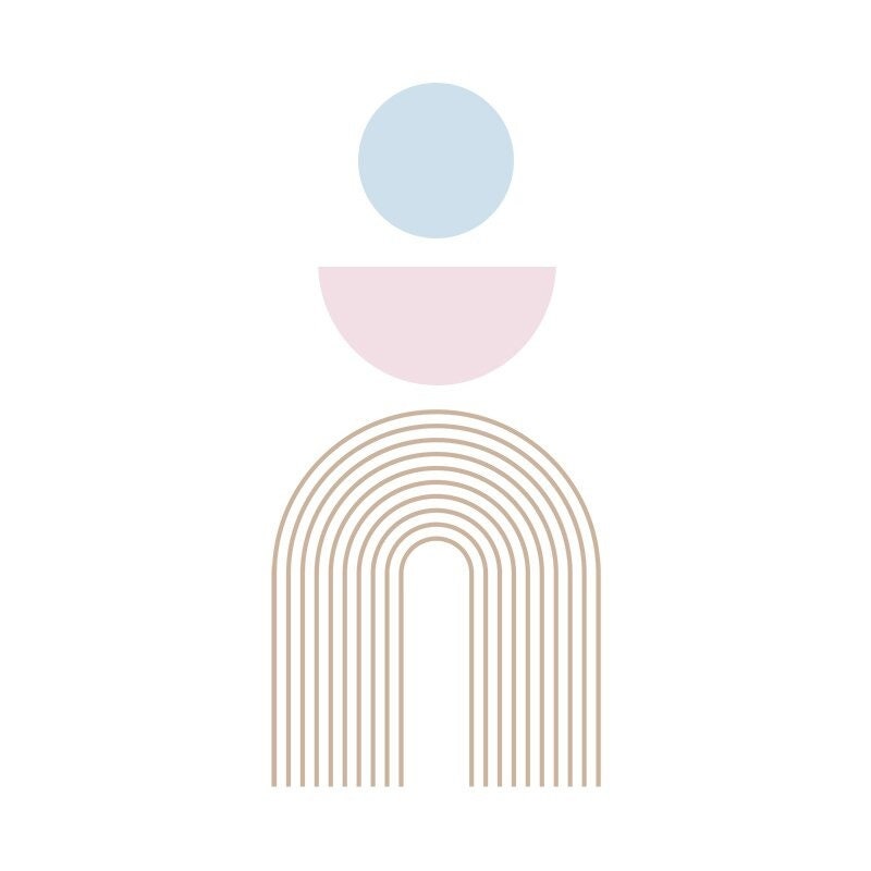 Abstract Shapes Lines Pattern Wall Sticker Decal - Etsy UK