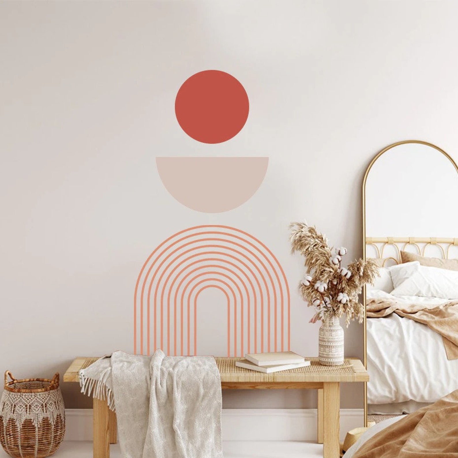 Abstract Shapes Lines Pattern Wall Sticker Decal - Etsy