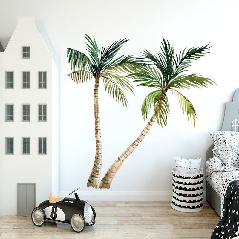 Palm Tree Wall Decal - Etsy