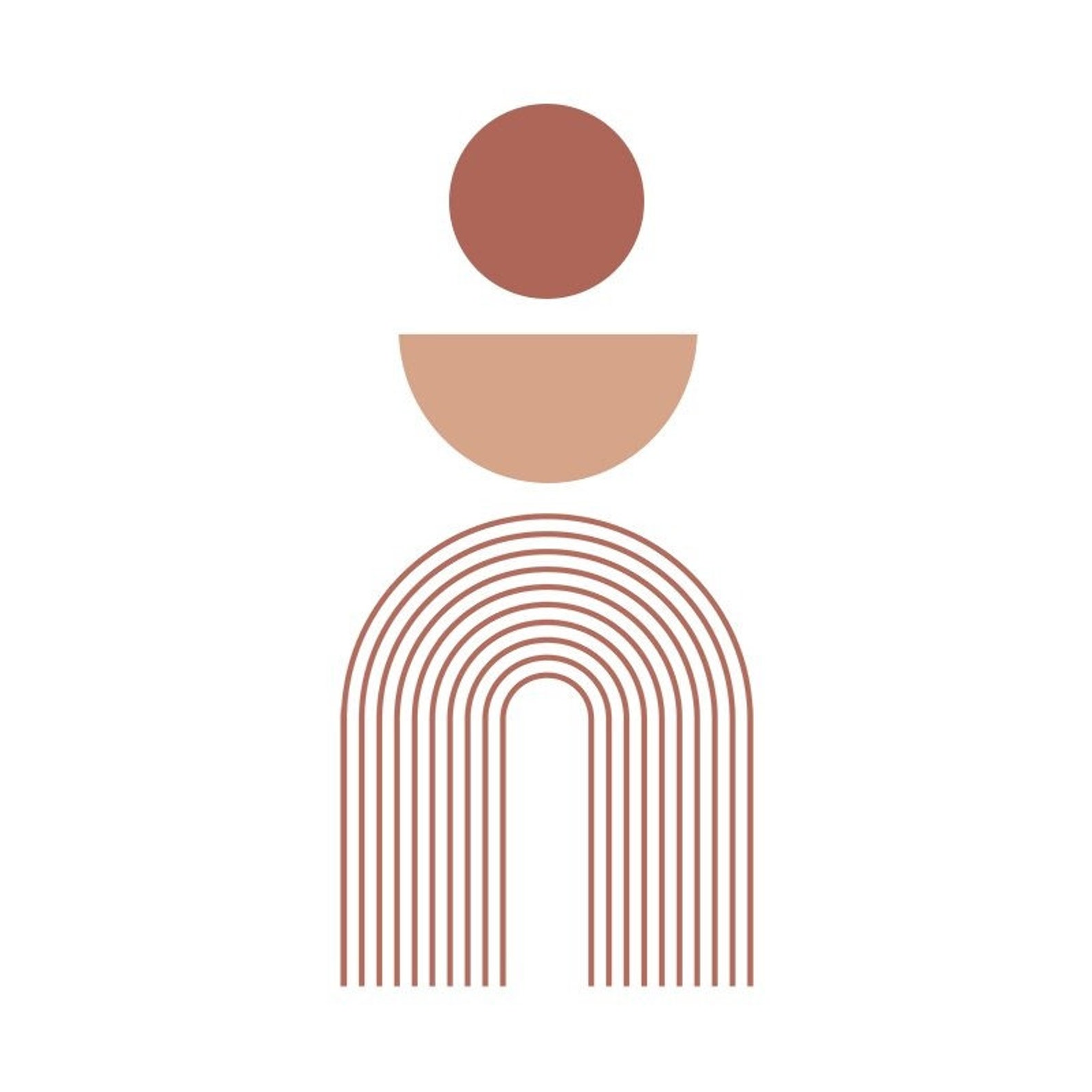 Abstract Shapes Lines Pattern Wall Sticker Decal - Etsy