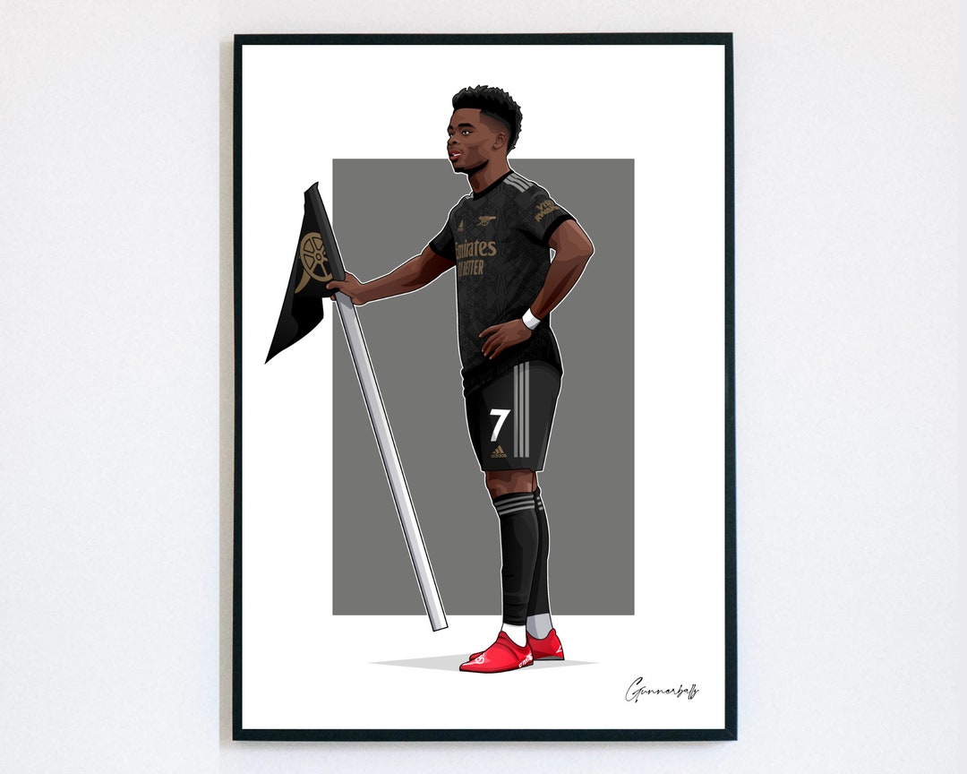 Arsenal Bukayo Saka A4/A3 Digital Print - Etsy