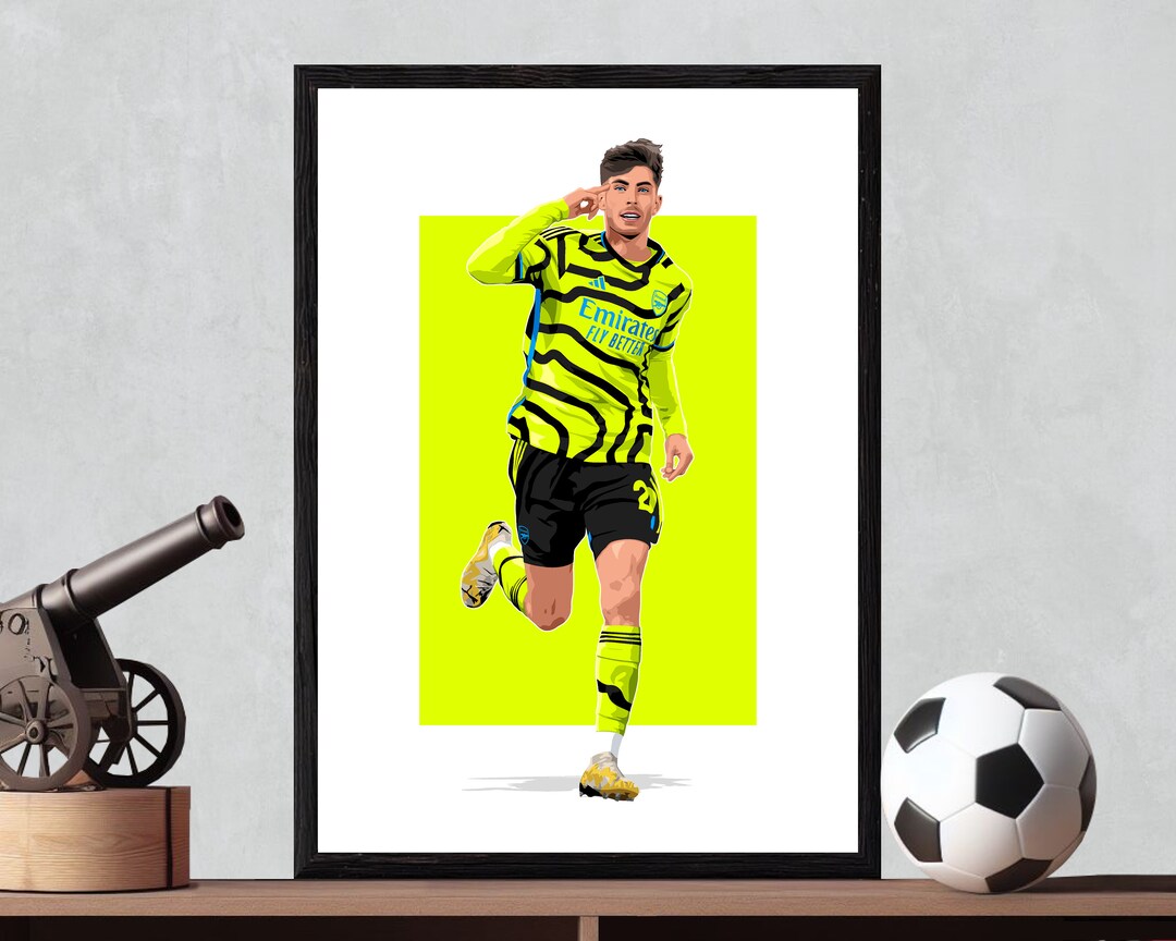 Arsenal Kai Havertz Away Kit A4/A3 Print - Etsy