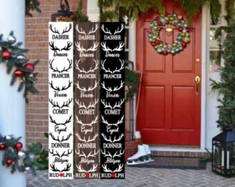 Welcome Reindeer Sign - Etsy