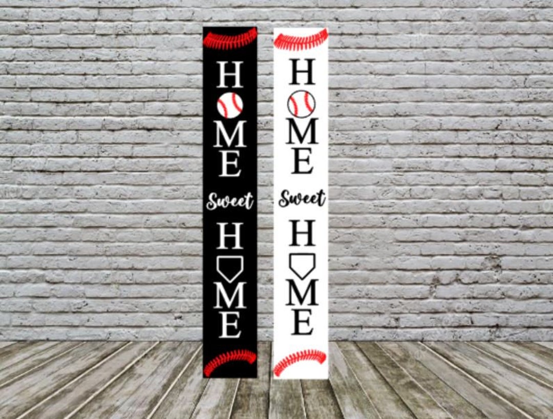 Home Sweet Home Baseball Welcome Sign | Wooden Welcome Sign | Front ...