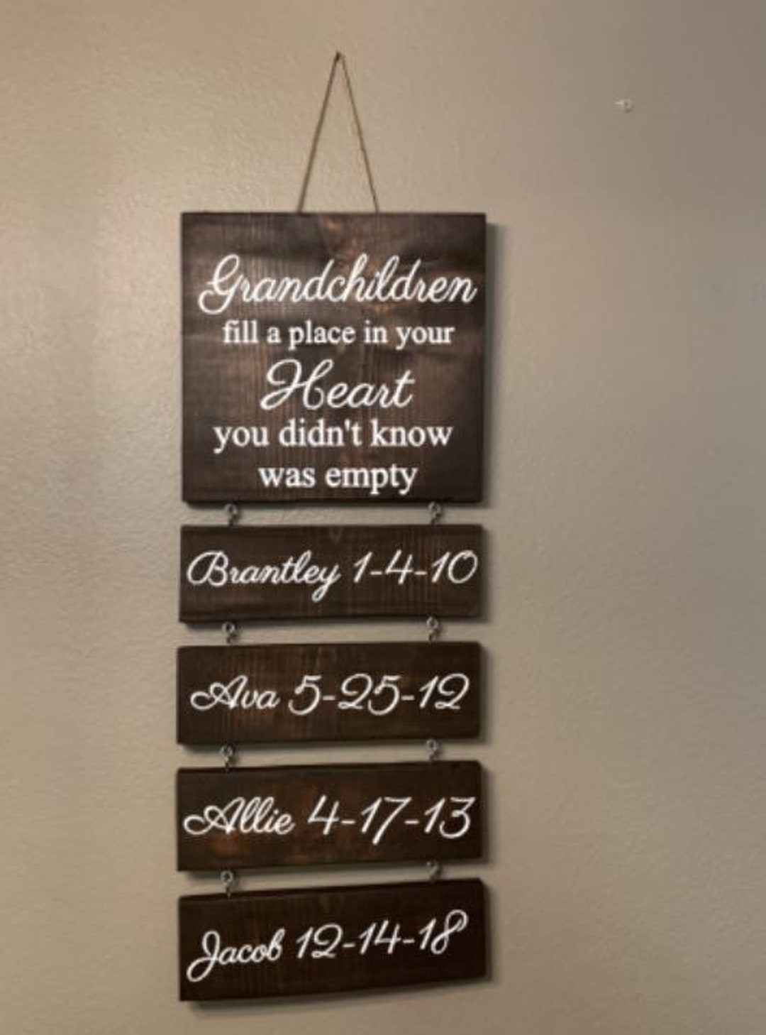 Mother plaque grandmother sign grandchildren sign a mothers heart kids ...