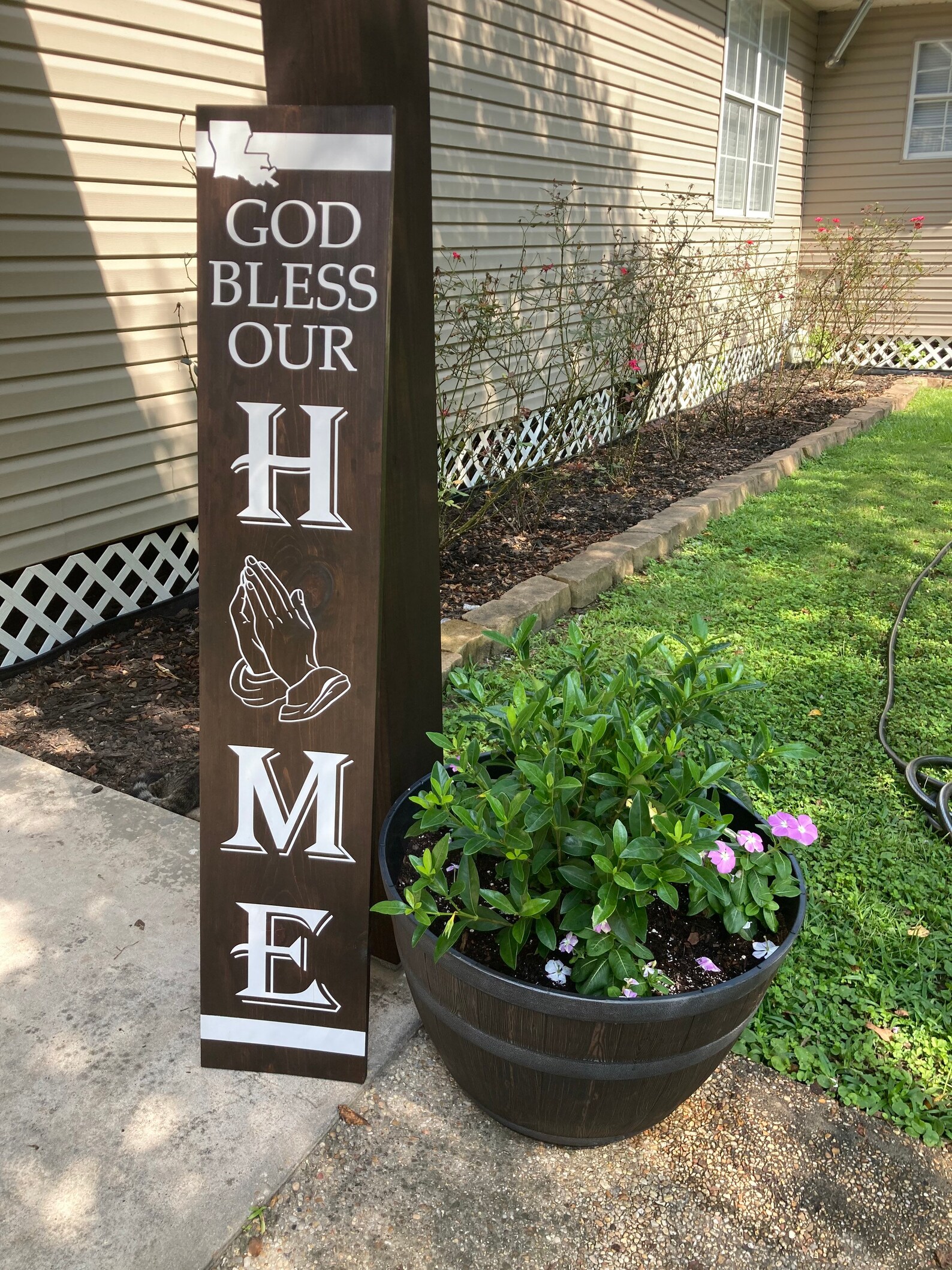 God Bless Our Home Welcome Sign With State Personalization - Etsy