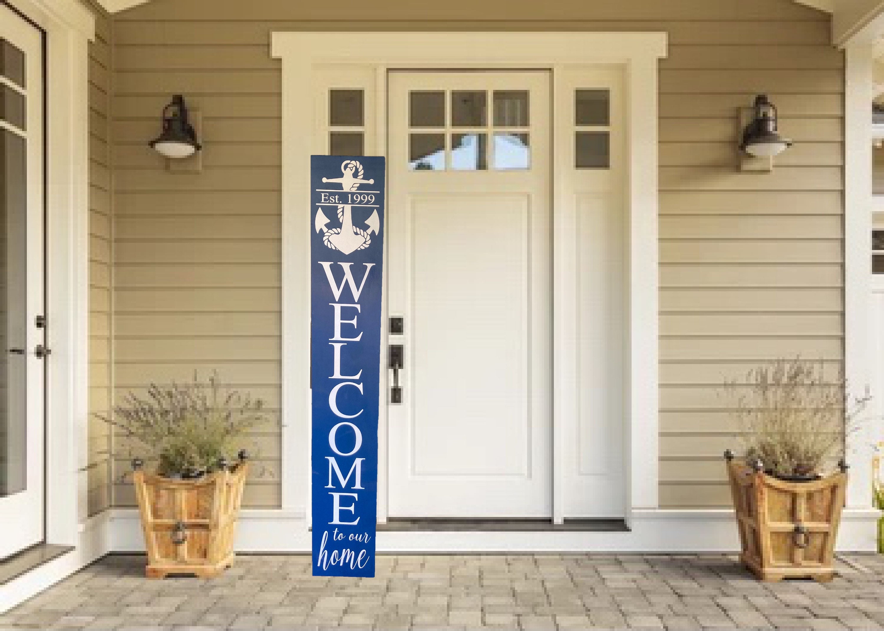 Nautical Welcome Sign BEACH HOUSE SIGN Nautical Home Decor | Etsy