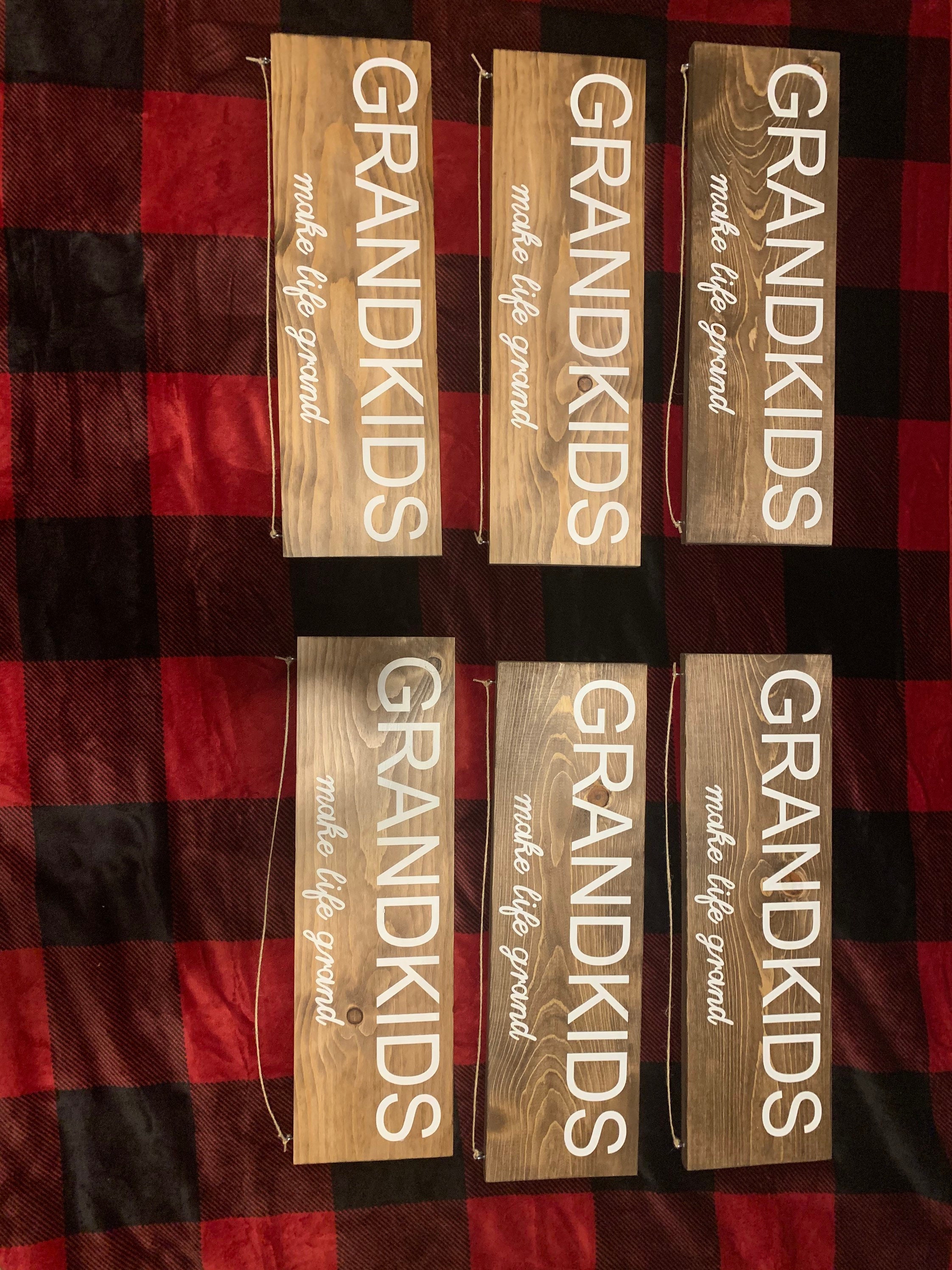 Grandkids Make Life Grand-sign-grandma | Etsy