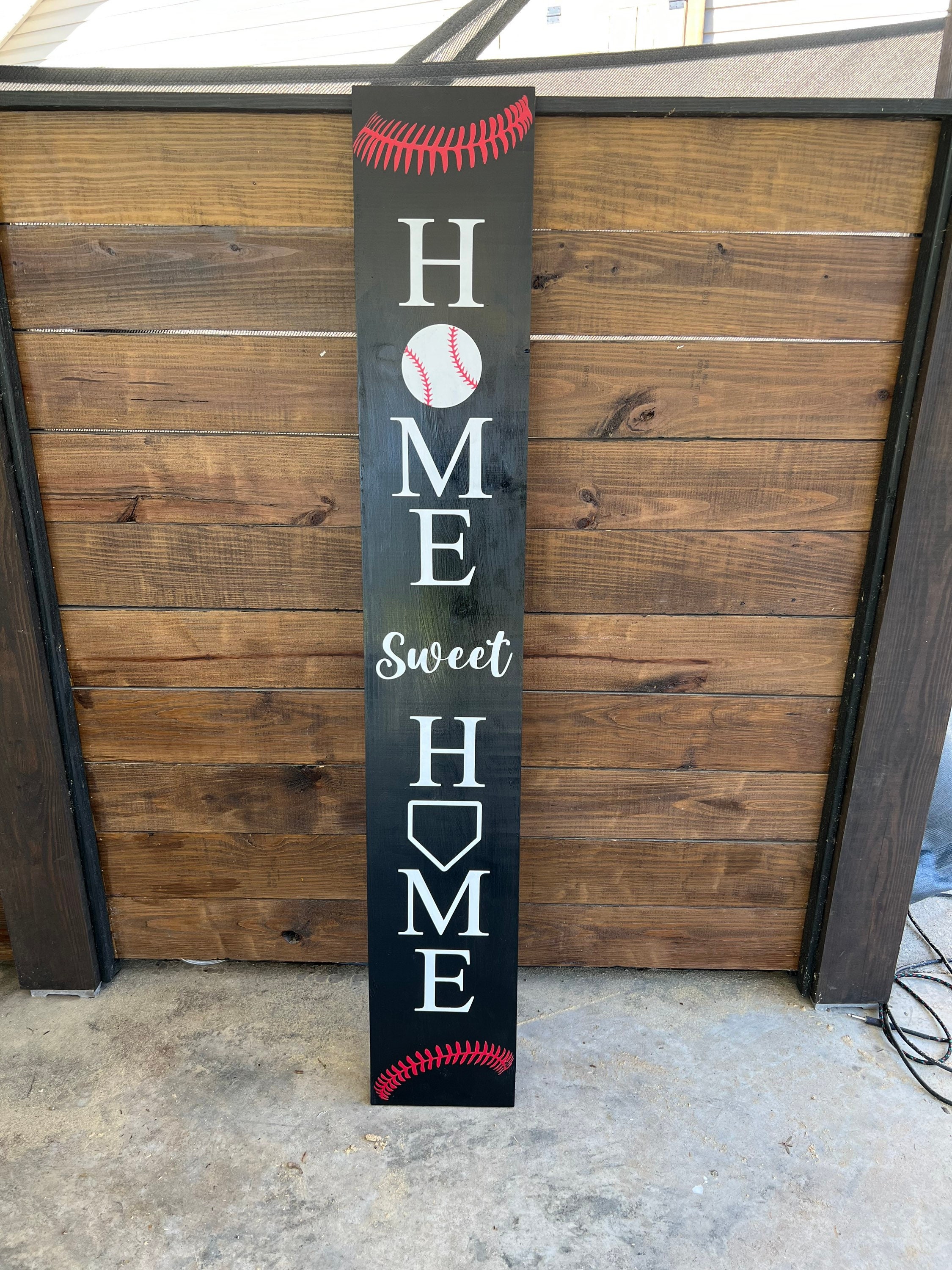 Home Sweet Home Baseball Welcome Sign Wooden Welcome Sign - Etsy