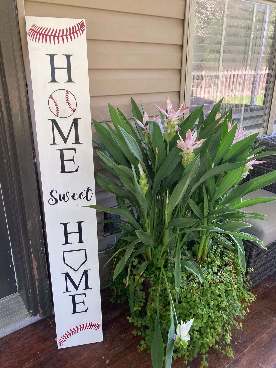Home Sweet Home Baseball Welcome Sign Wooden Welcome Sign - Etsy
