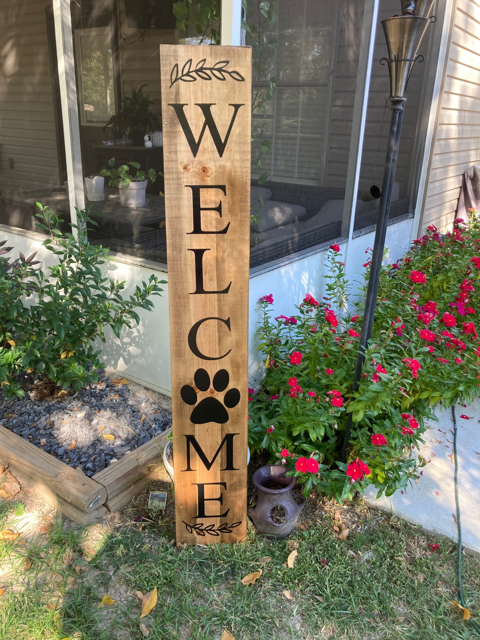 Dog Welcome Sign Paw Print Welcome Sign Sign for Dog Lovers - Etsy