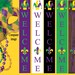Mardi Gras Welcome Sign: Fleur De Lis Vertical Wood Decor - Etsy