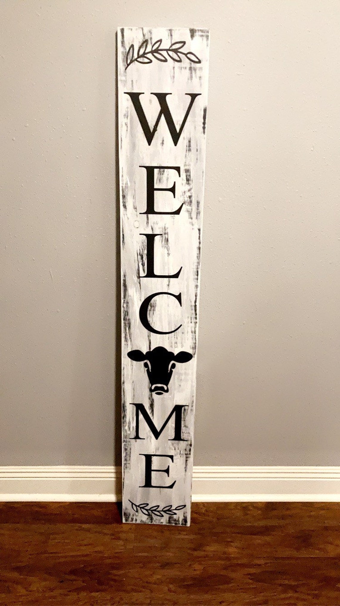 Cow Welcome Sign Farmhouse Welcome Sign Farm Animals Home - Etsy