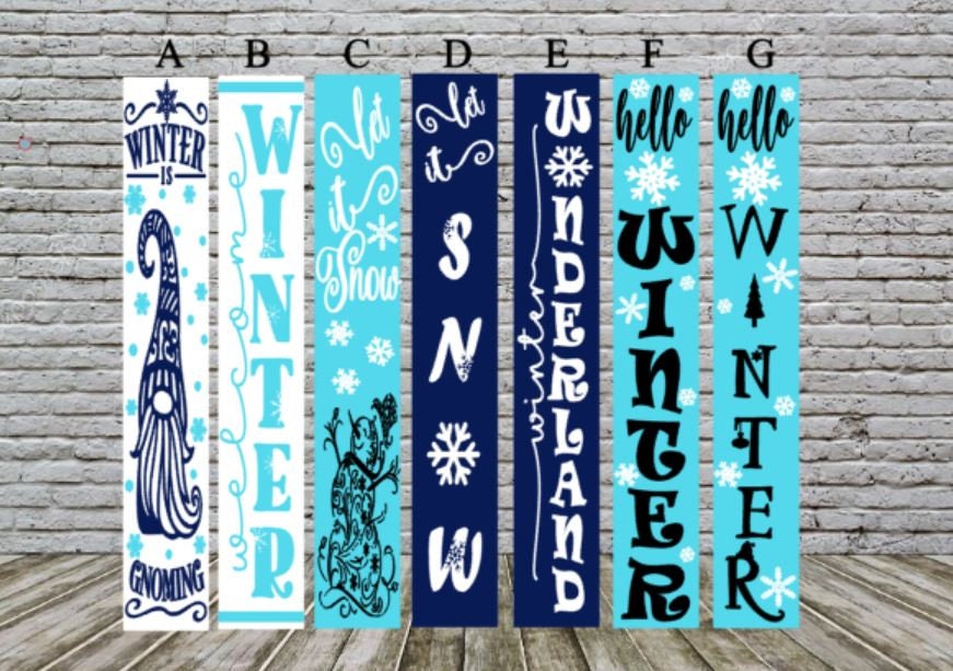 Reversible Christmas and Winter Welcome Sign Winter - Etsy