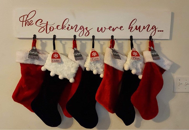 The stockings were hung Christmas decor Christmas stocking | Etsy