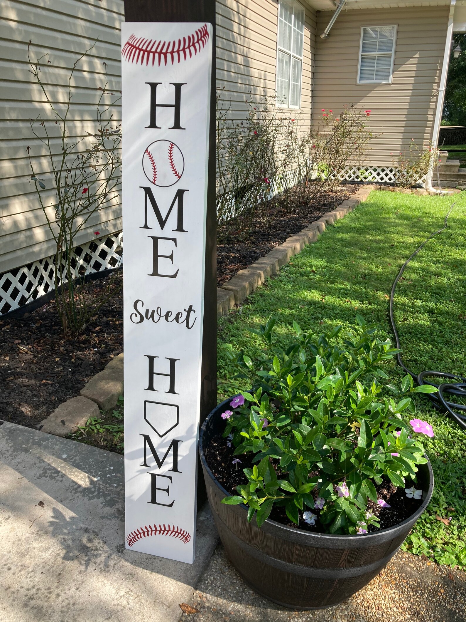 Home Sweet Home Baseball Welcome Sign Wooden Welcome Sign - Etsy