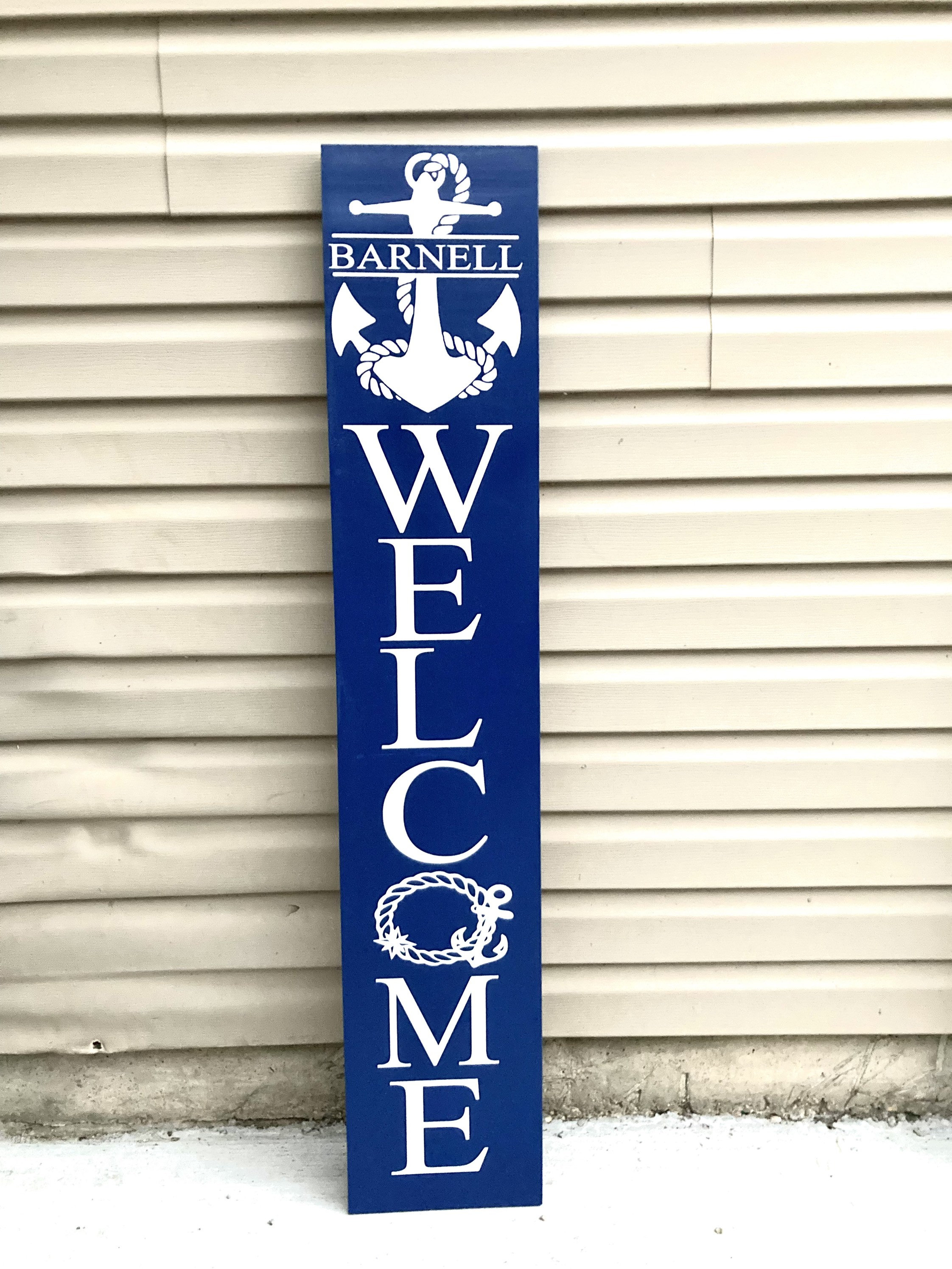 Nautical Welcome Sign BEACH HOUSE SIGN Nautical Home Decor | Etsy