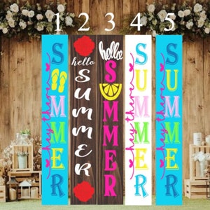 Summer Welcome Signs, Hello Summer Sign, Farmhouse Wooden Signs, Front ...