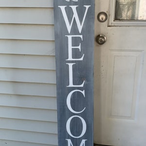 Grey Welcome Sign Front Porch Sign Door Sign Family - Etsy