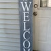 Grey Welcome Sign Front Porch Sign Door Sign Family - Etsy