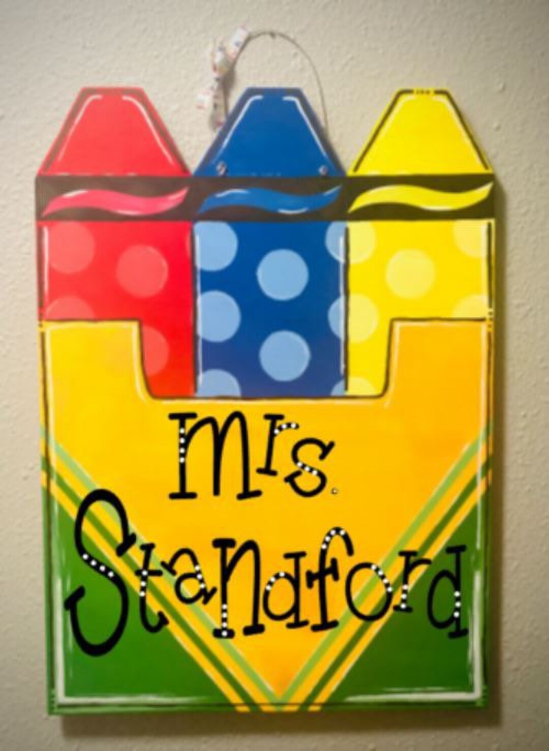 Crayon Box Door Hanger, Teacher Appreciation Gift, Teacher Door Hanger ...