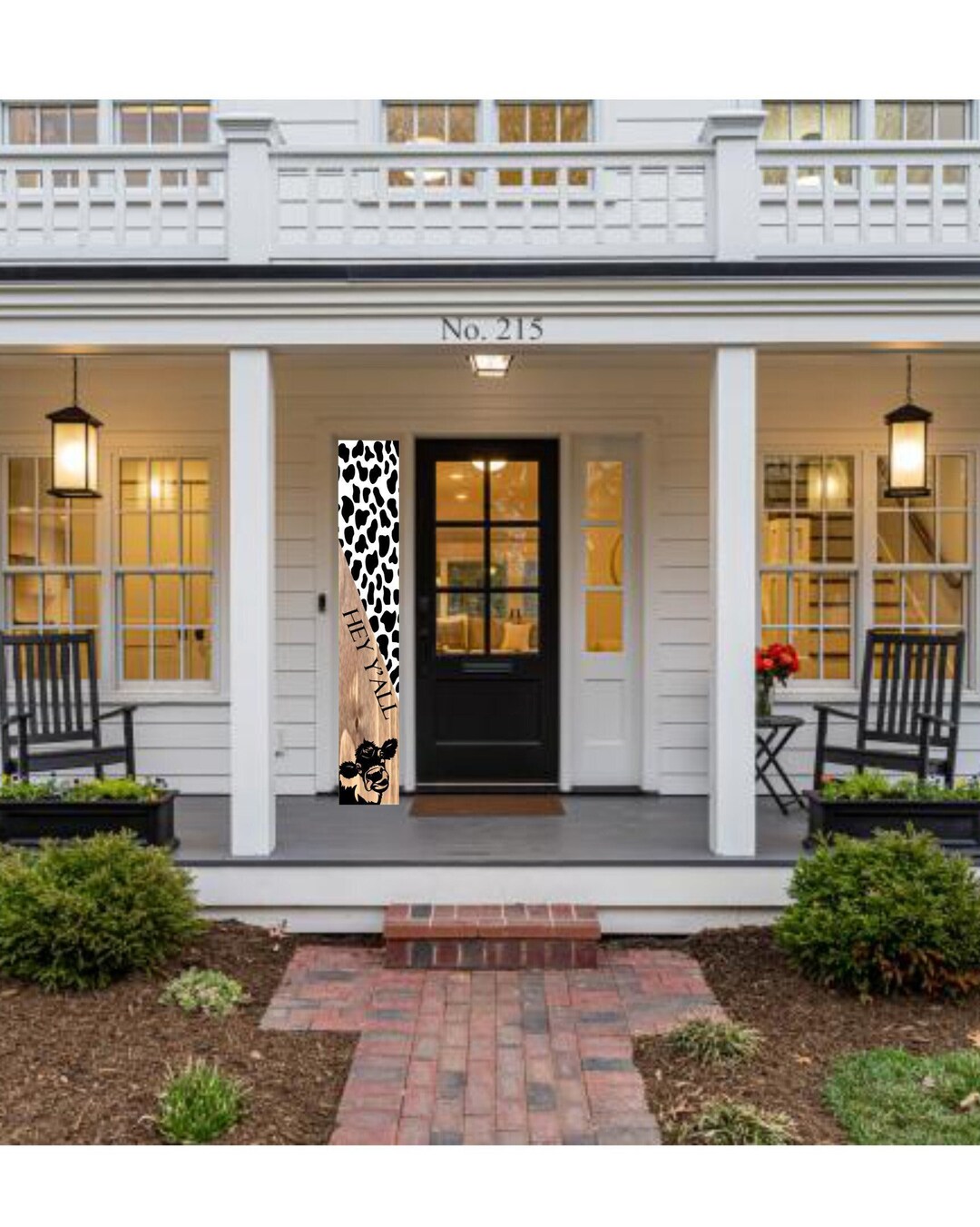 Cow Welcome Sign Hey Yall Cow Print Sign Farmhouse Welcome - Etsy