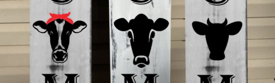 Cow Welcome Sign Farmhouse Welcome Sign Farm Animals Home - Etsy