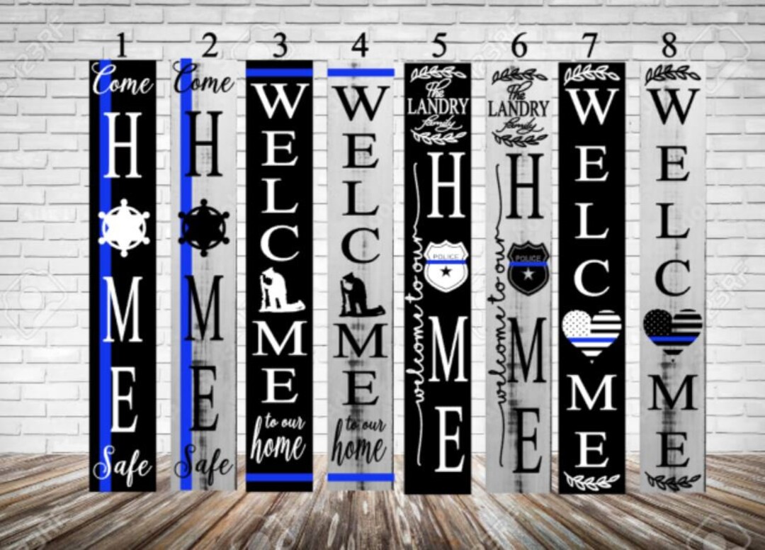 Police Welcome Sign, Back the Blue, Black and Blue, Sheriff Sign ...