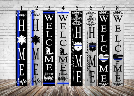 Police Welcome Sign Back the Blue Black and Blue Sheriff - Etsy
