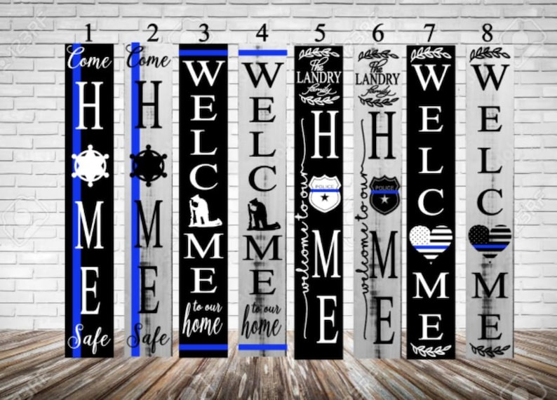 Police Welcome Sign Back the Blue Black and Blue Sheriff - Etsy