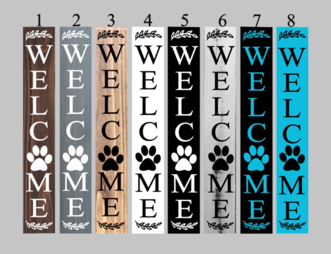 Dog Welcome Sign, Paw Print Welcome Sign, Sign for Dog Lovers, Families ...