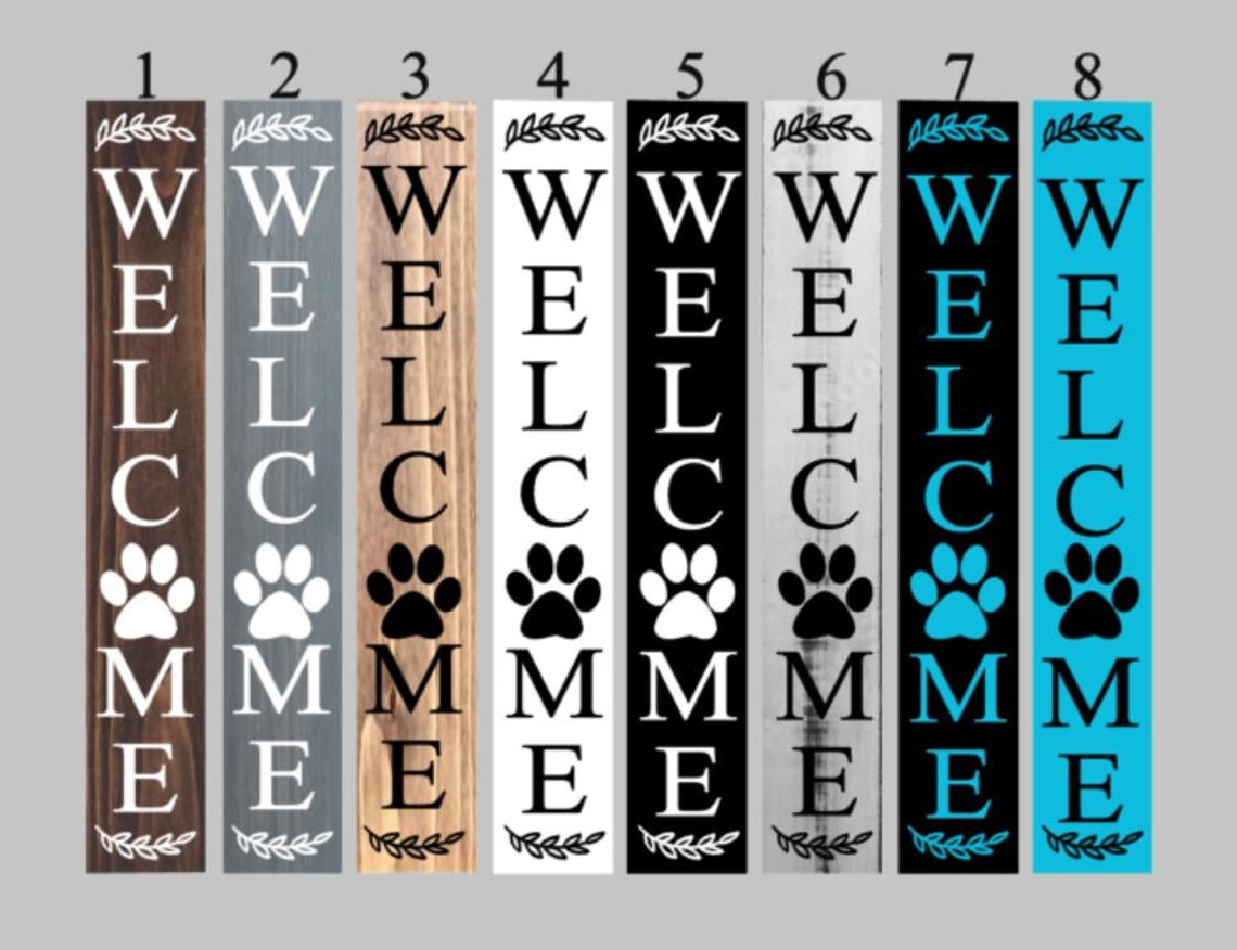 Dog Welcome Sign Paw Print Welcome Sign Sign for Dog Lovers | Etsy