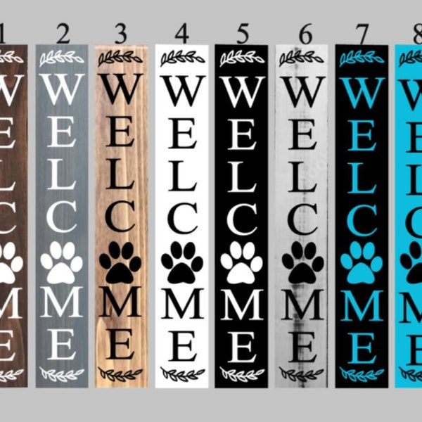 Welcome With Paw Print Svg - Etsy