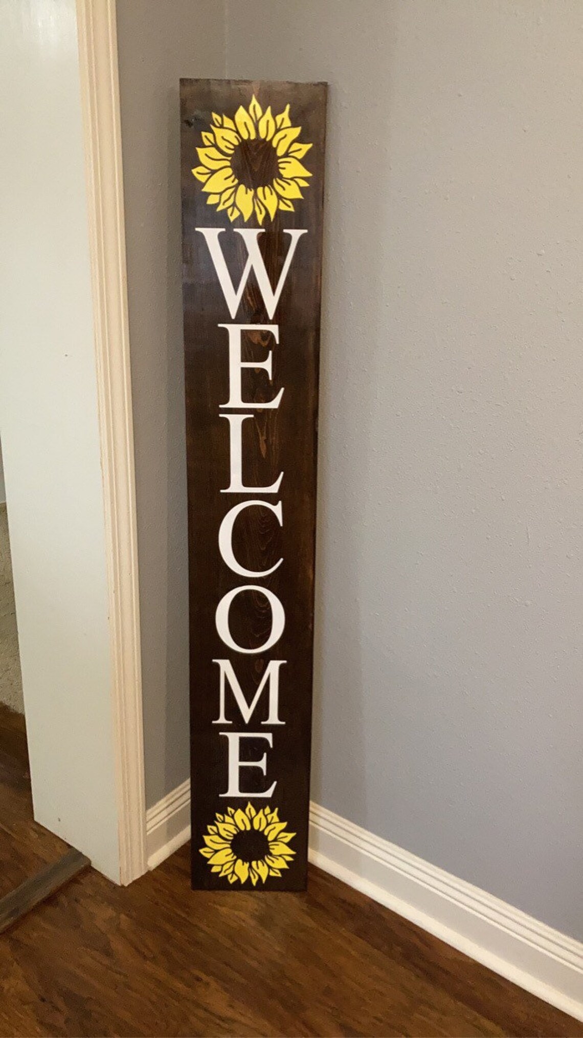 Sunflower Welcome Sign Wooden Sign Front Porch Sign - Etsy