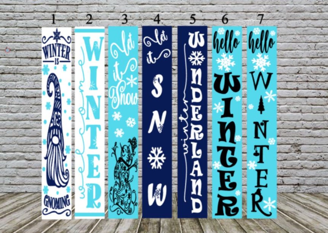 Winter Front Porch Welcome Signs, Winter Wonderland Decor, Gnome Decor ...