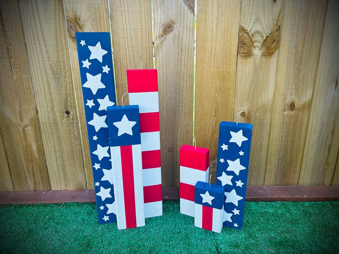 4th of July Fireworks, Wooden Fireworks, Patriotic Decor | Wooden ...