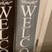 Grey Welcome Sign Front Porch Sign Door Sign Family - Etsy