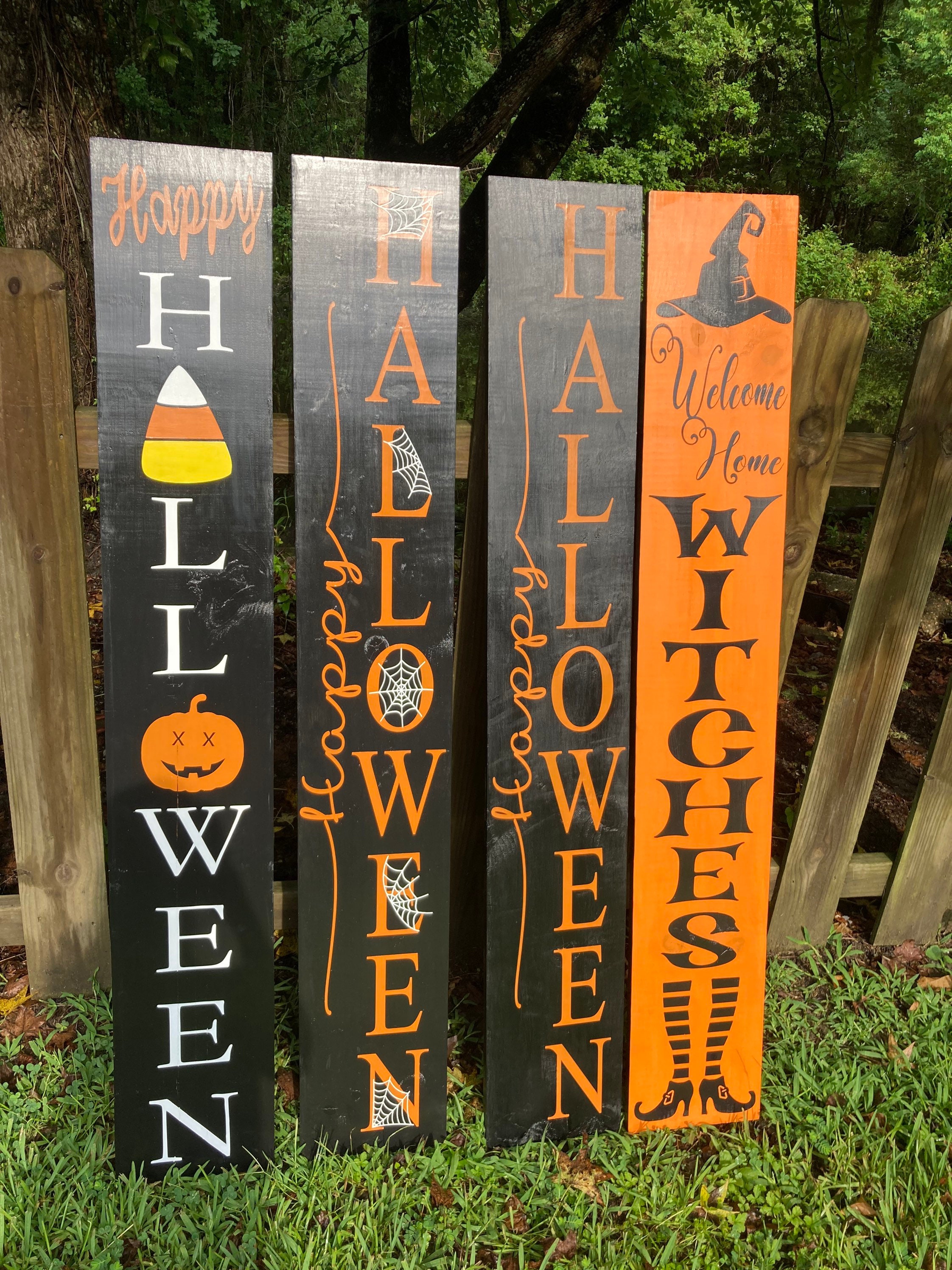 Reversible Fall-halloween Welcome Sign Fall and Thanksgiving - Etsy