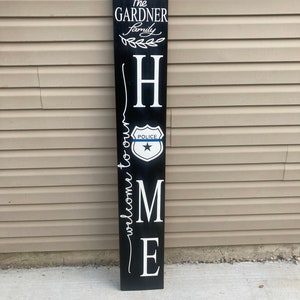 Police Welcome Sign, Back the Blue, Black and Blue, Sheriff Sign ...