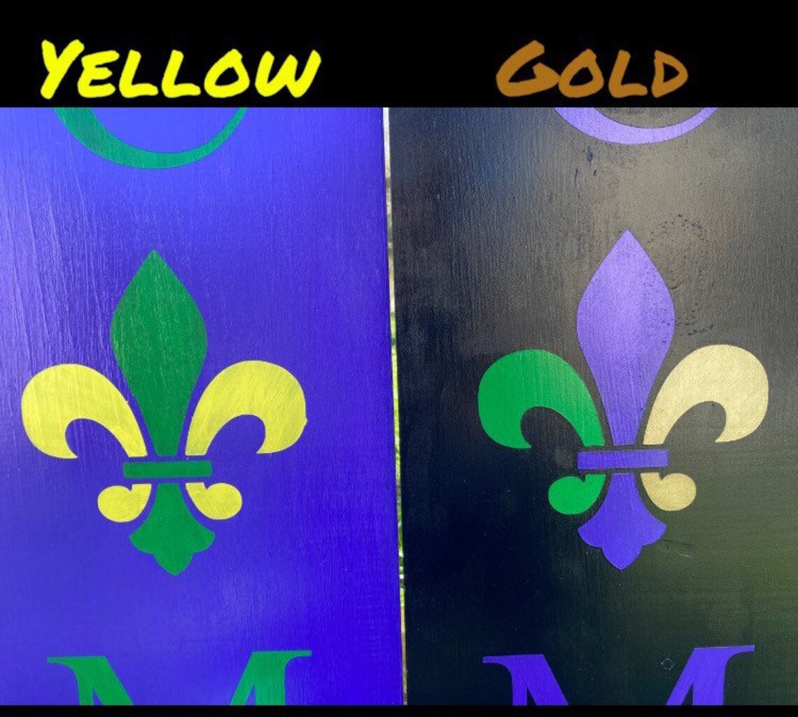 Mardi Gras Welcome Sign: Fleur De Lis Vertical Wood Decor - Etsy