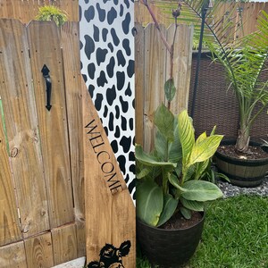 Cow Welcome Sign, Hey Yall Cow Print Sign, Farmhouse Welcome Sign, Farm ...