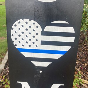 Police Welcome Sign, Back the Blue, Black and Blue, Sheriff Sign ...