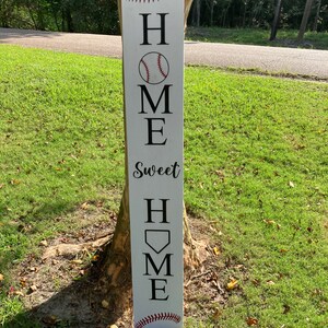 Home Sweet Home Baseball Welcome Sign | Wooden Welcome Sign | Front ...