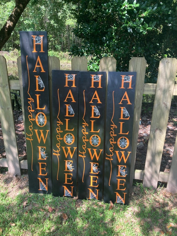 Halloween Welcome Sign Halloween Web Decor Spiders and Webs - Etsy