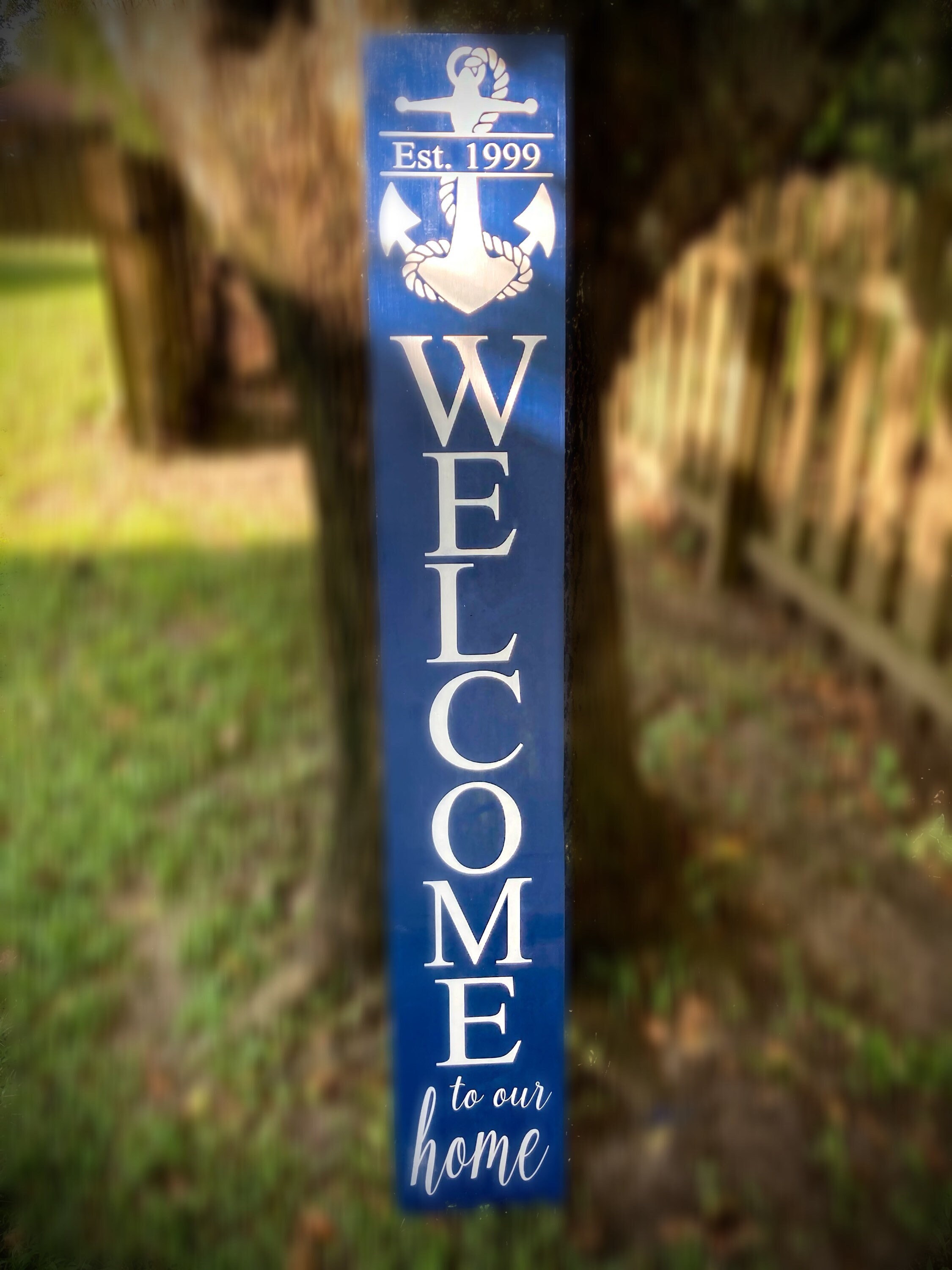 Nautical Welcome Sign BEACH HOUSE SIGN Nautical Home Decor | Etsy