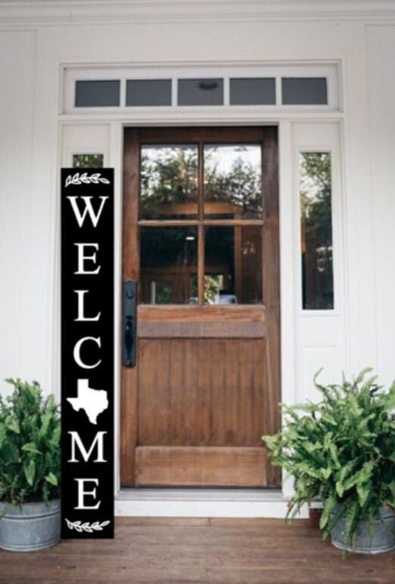 State Welcome Sign Welcome Sign Front Porch Decor With - Etsy